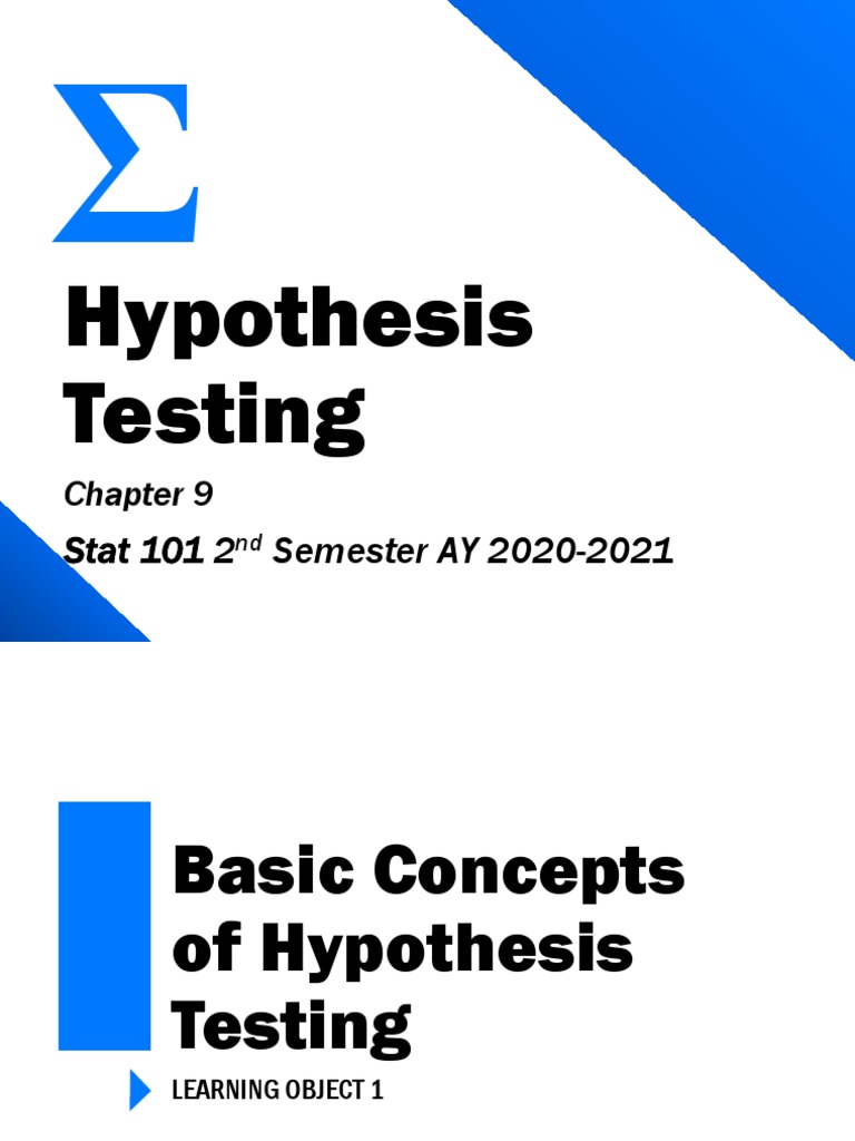 Chapter 9 - Hypothesis Testing | Download Free PDF | Type I And Type Ii ...