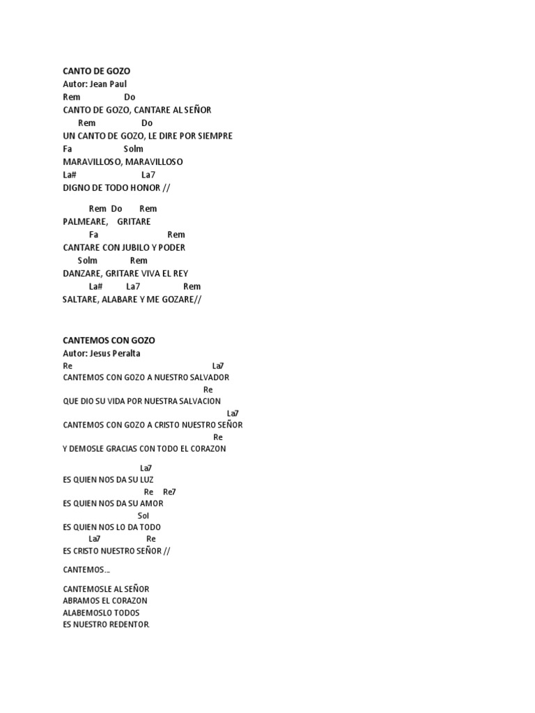 Canto de Gozo | PDF