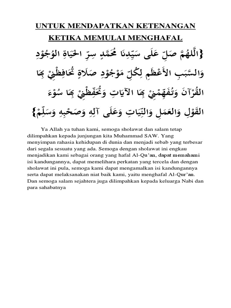 Doa Husnul Khotimah Setelah Sholat | PDF