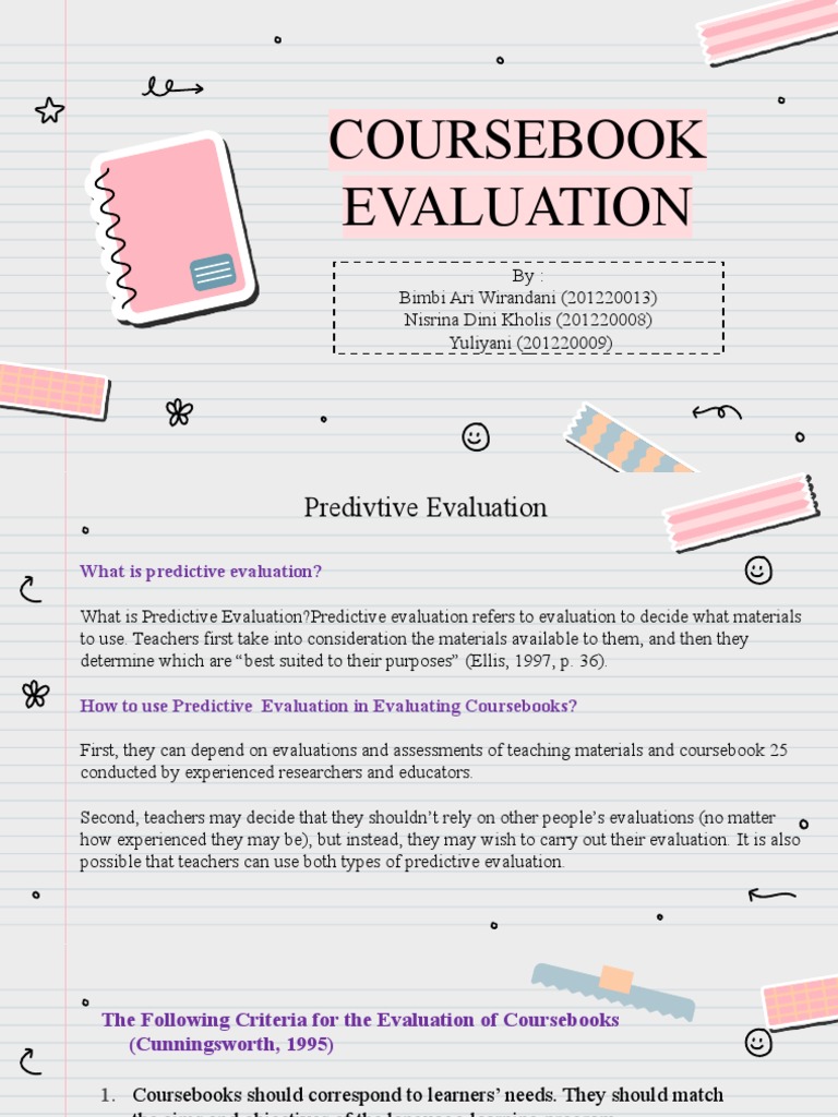 CourseBook Evaluating Kelompok 6 | PDF | Evaluation | Textbook