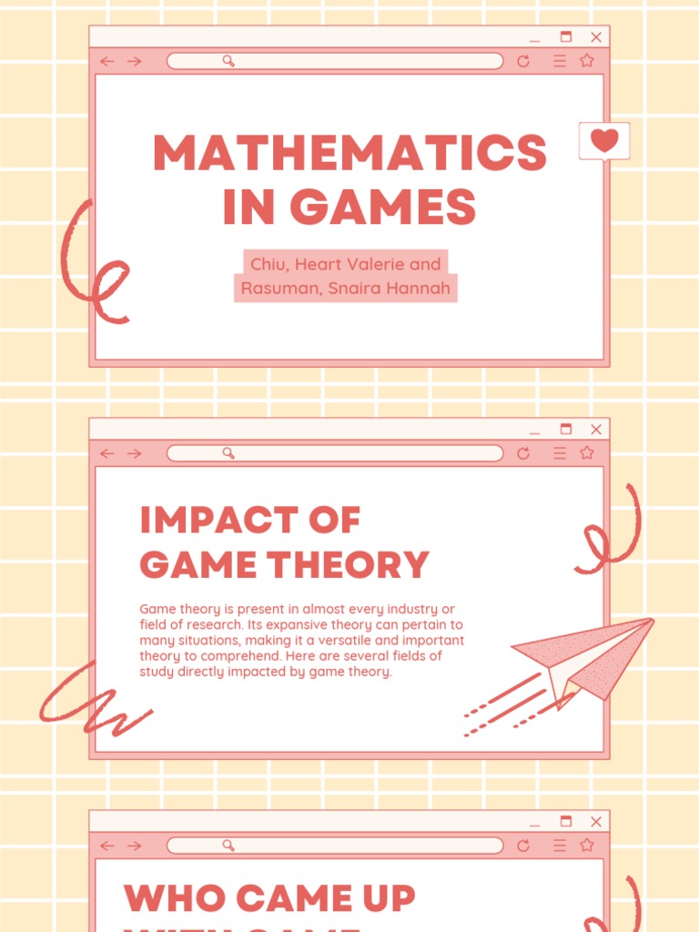 Mathematics In Games Pdf Game Theory Mathematical And Quantitative Methods Economics 