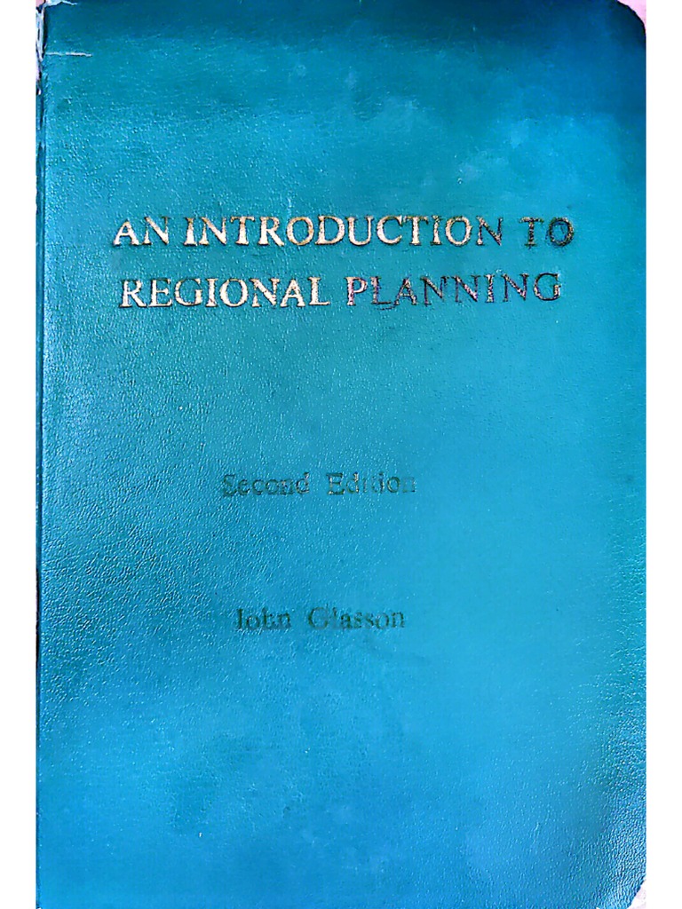 (Book) Introduction To Regional Planning-John Glasson | PDF (Book) Introduction To Regional Planning-John Glasson | PDF