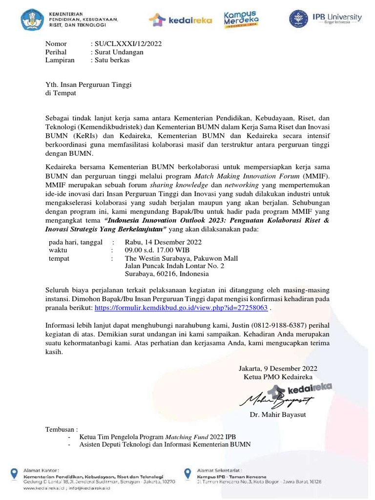 (UNDANGAN MMIF) Insan Perguruan Tinggi | PDF