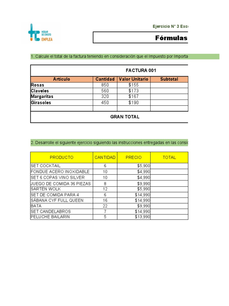 Ejercicio 4 Excel Funciones | PDF