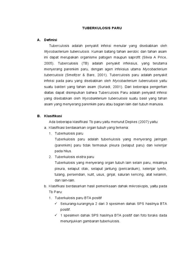 LP TB Paru | PDF | Pengembangan Diri | Kesehatan Holistik