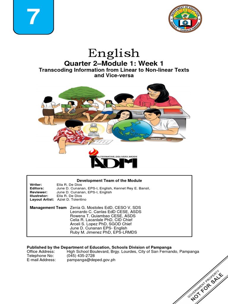 Eng7 - Q2 - Mod1 - Week1 - Transcoding Information From Linear To Non ...