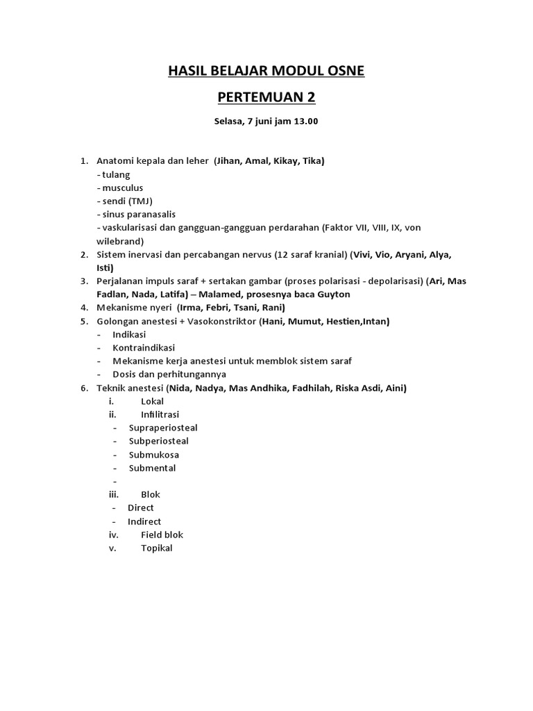 LO OSNE Pertemuan 2 (Full) | PDF