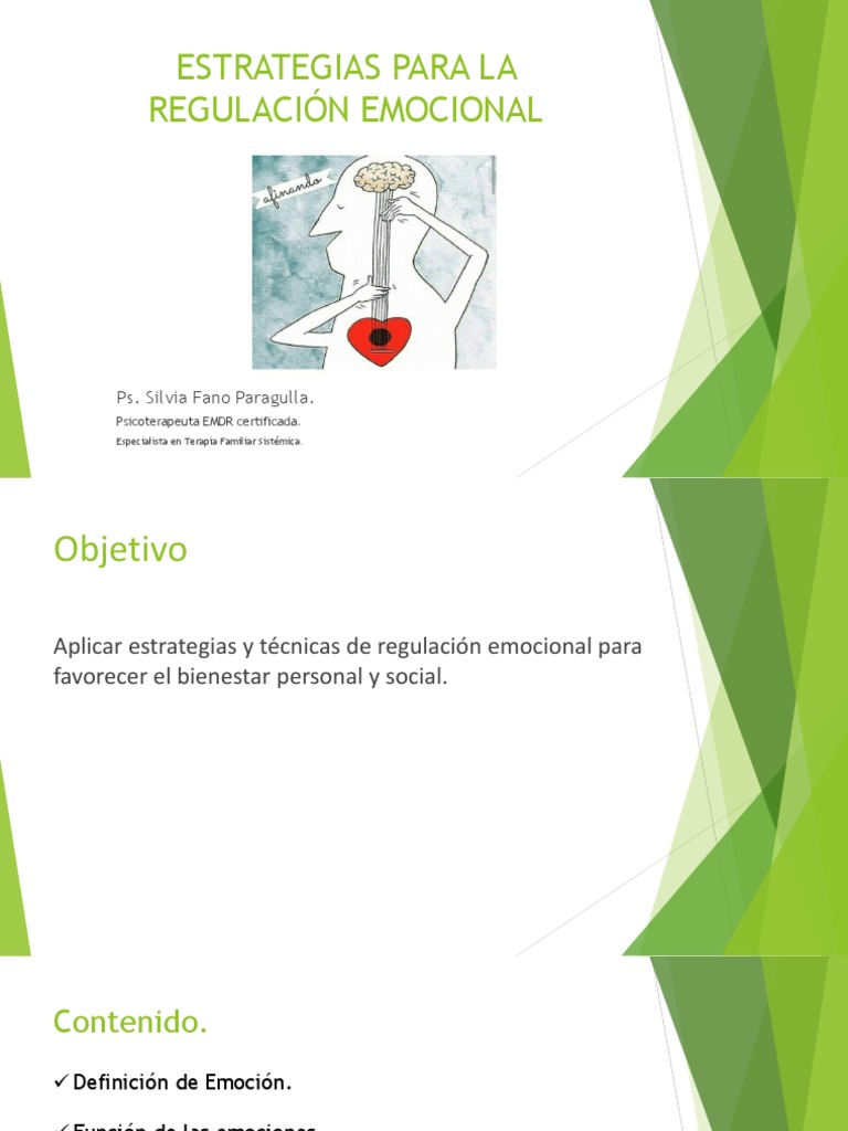 Estrategias de Autorregulación Emocional - PsSFano. | PDF | Las emociones | Sicología