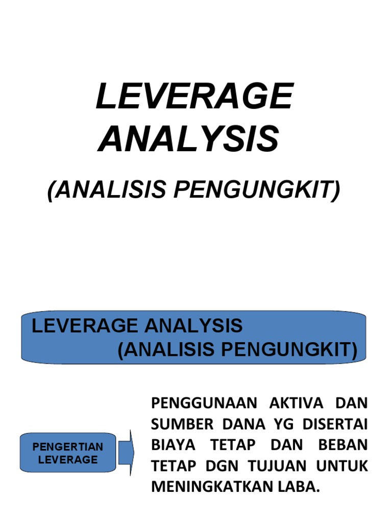 Bab 9 Leverage Analysis | PDF