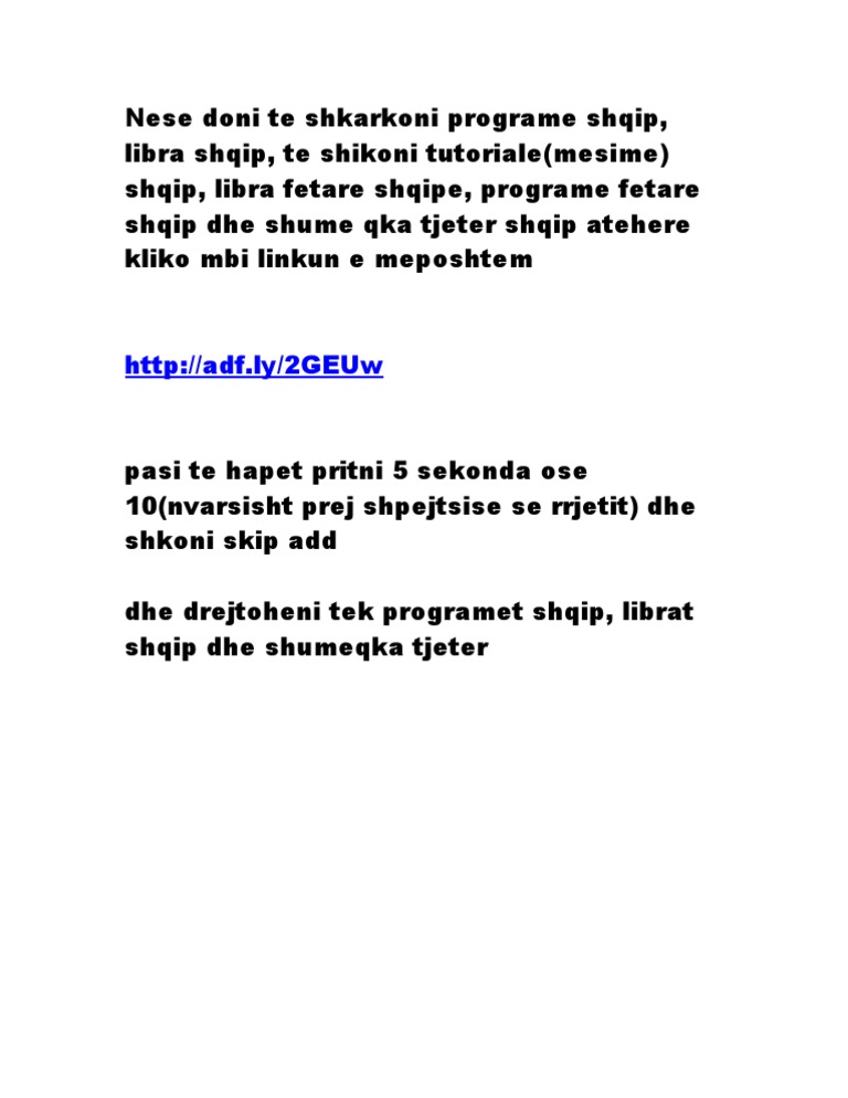 Programe Shqip, Libra Shqip, Tutoriale Shqip, Libra Fetar Shqip | PDF