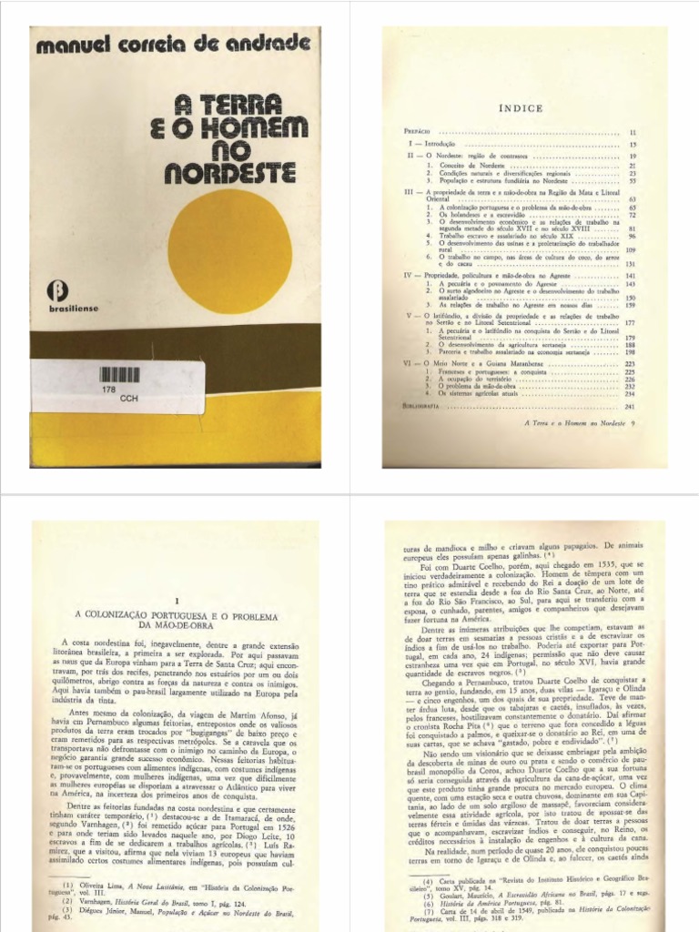 Andrade, M.C. A Terra e o Homem No Nordeste, Manuel Correia de Andrade - PDF Def | PDF ...