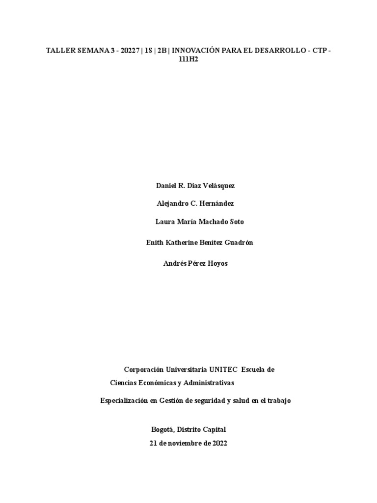 1s - 2b - Innovación para El Desarrollo CTP - 111h2, Taller Semana 3-1 ...
