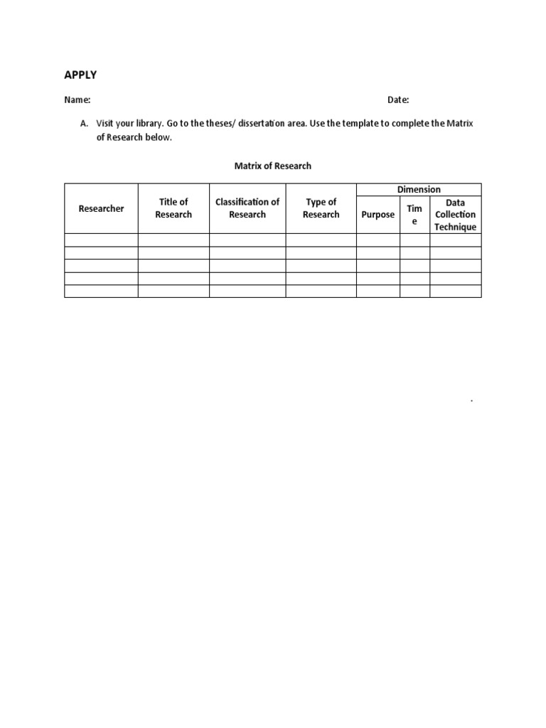 Assignment Chapter 2 Classification and Types of Research | PDF ...