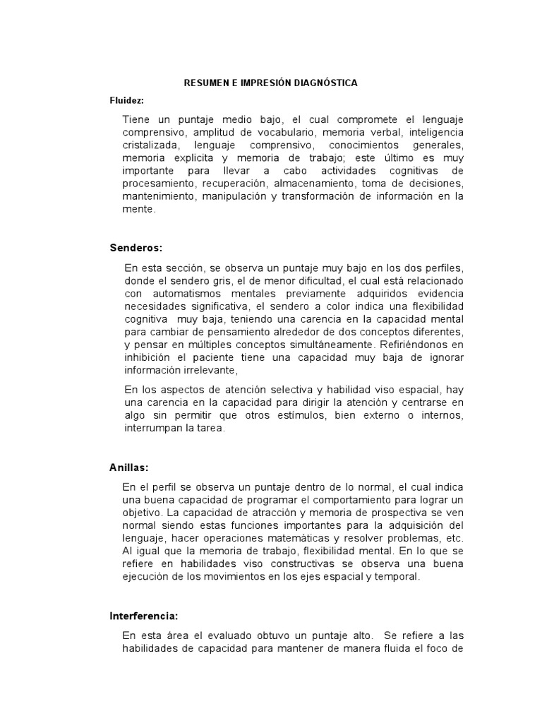 Informe de La Enfen Copia1 | PDF | Atención | Memoria