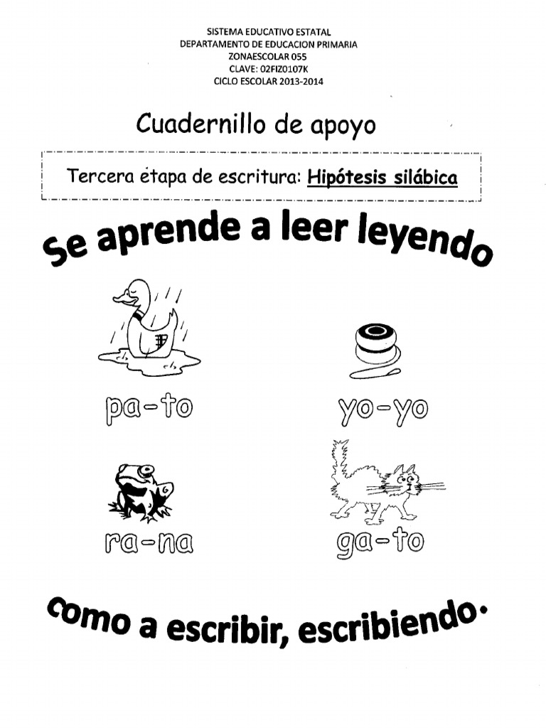 Cuadernillos de Lectoescritura | PDF
