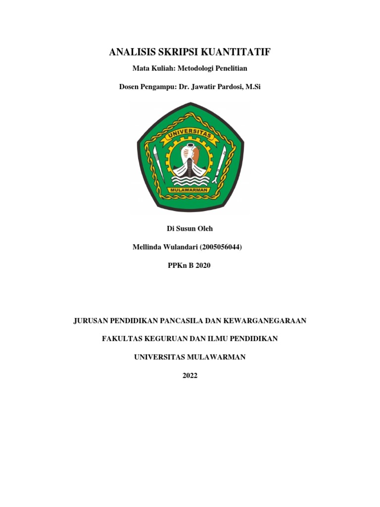 Analisis Skripsi Kuantitatif | PDF | Sains & Matematika