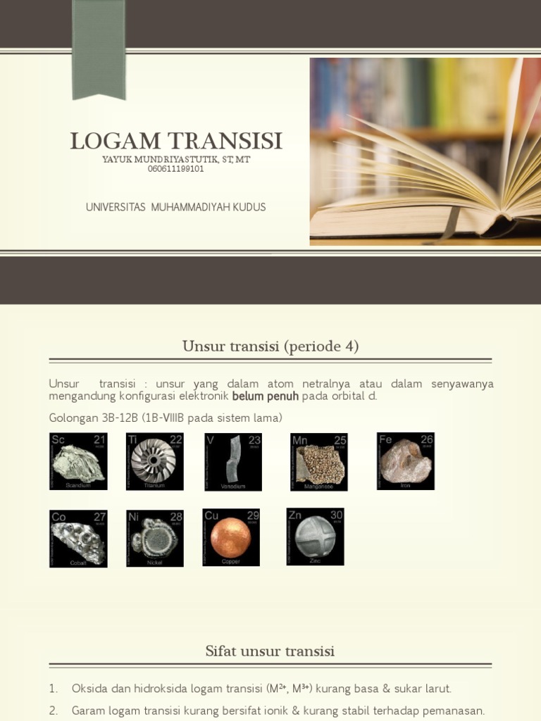 Karakteristik dan Nama Logam Transisi | PDF