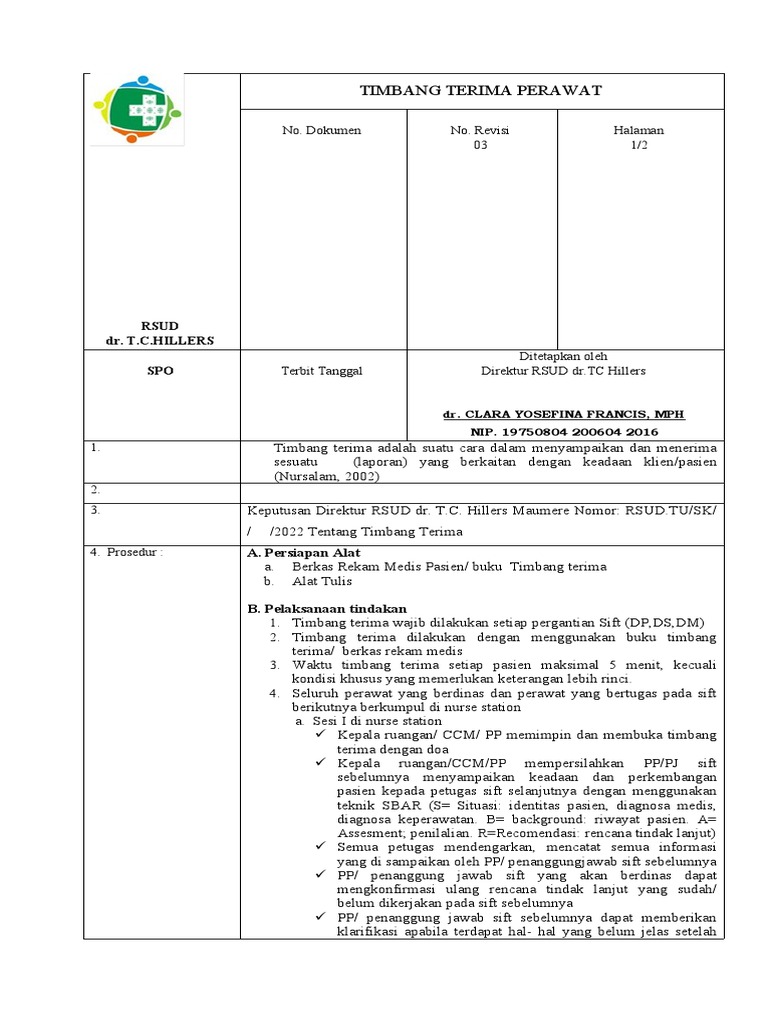 Spo Timbang Terima | PDF