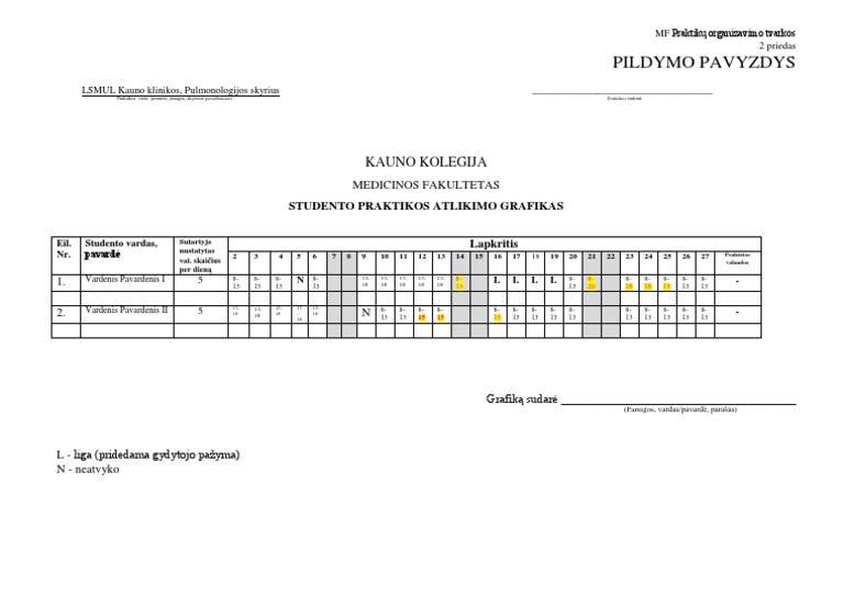 2 Priedo (Pildymo Pavyzdys) | PDF