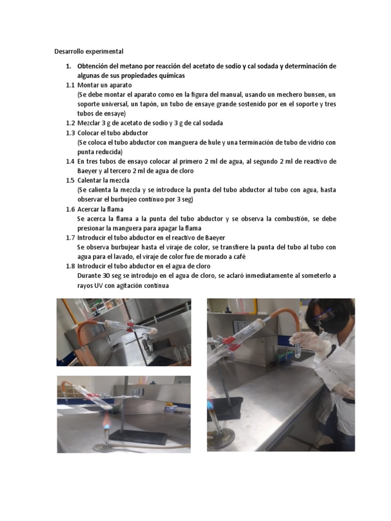 Desarrollo Experimental Prac 6 | PDF | Agua | Alcano