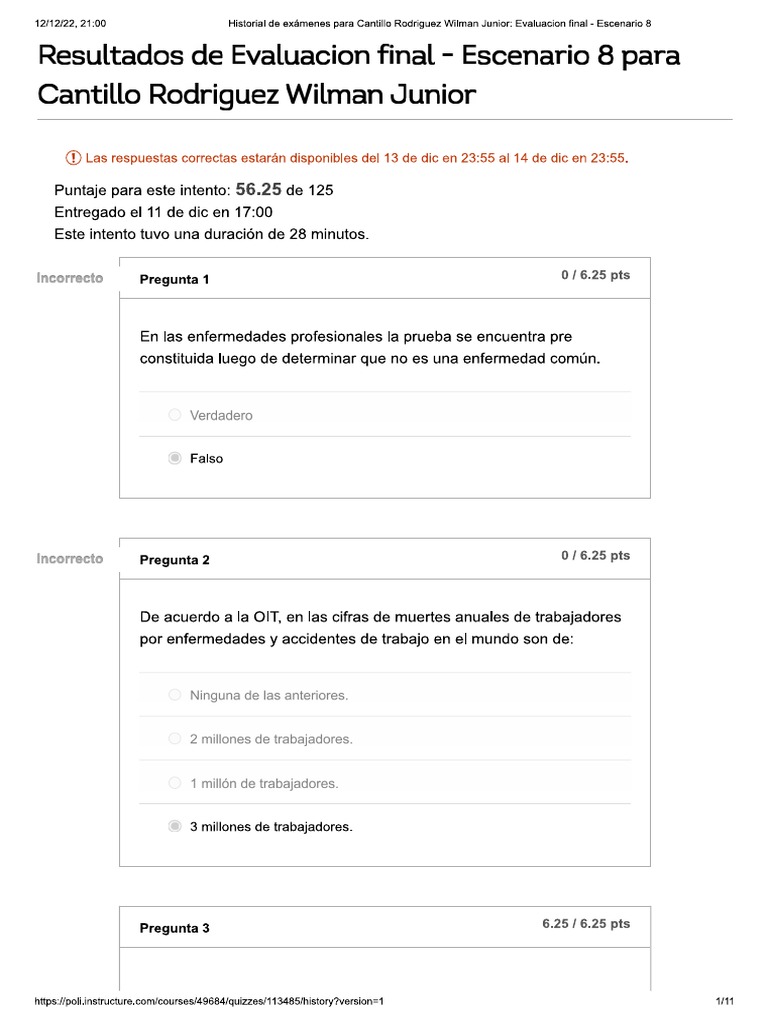 Primer Intento Examen Final Legislacion | PDF