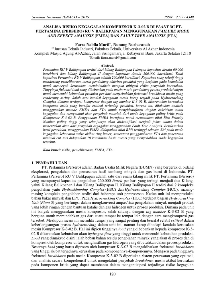 And Effect Analysis (Fmea) Dan Fault Tree Analysis (Fta) | PDF