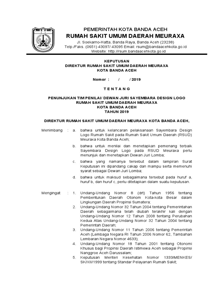 SK Juri Sayembara Disain Logo Rs | PDF