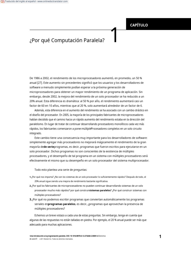 An Introduction To Parallel Programming - Peter Pacheco (022-035) .En - Es | PDF | Unidad ...