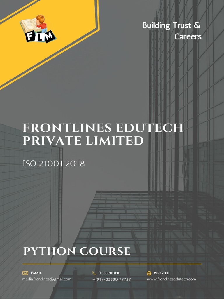 Python Ravi Course Brochure | PDF | Python (Programming Language) | Subroutine