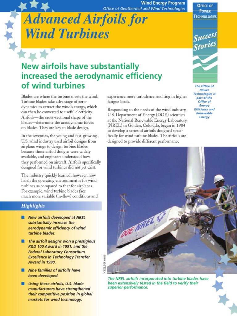 Advanced Airfoils For Wind Turbines | PDF | Airfoil | Wind Turbine