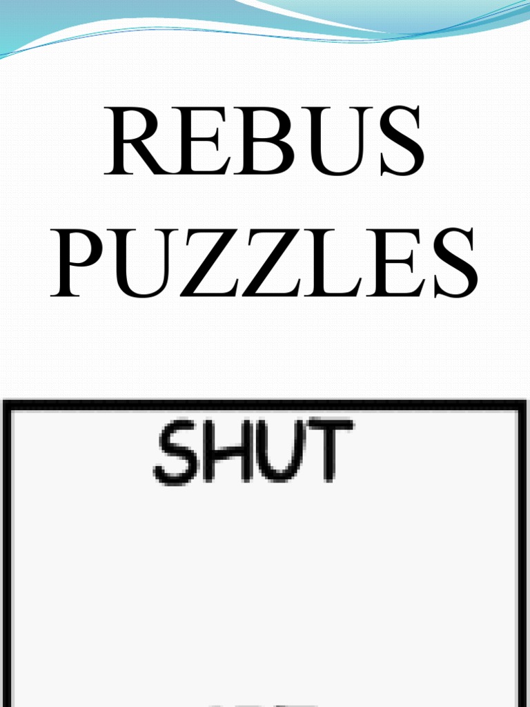 Rebus Puzzles with Answers | PDF | Cooking, Food & Wine | Language Arts ...