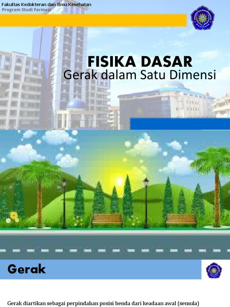 Materi 3 Gerak Dalam Satu Dimensi | PDF