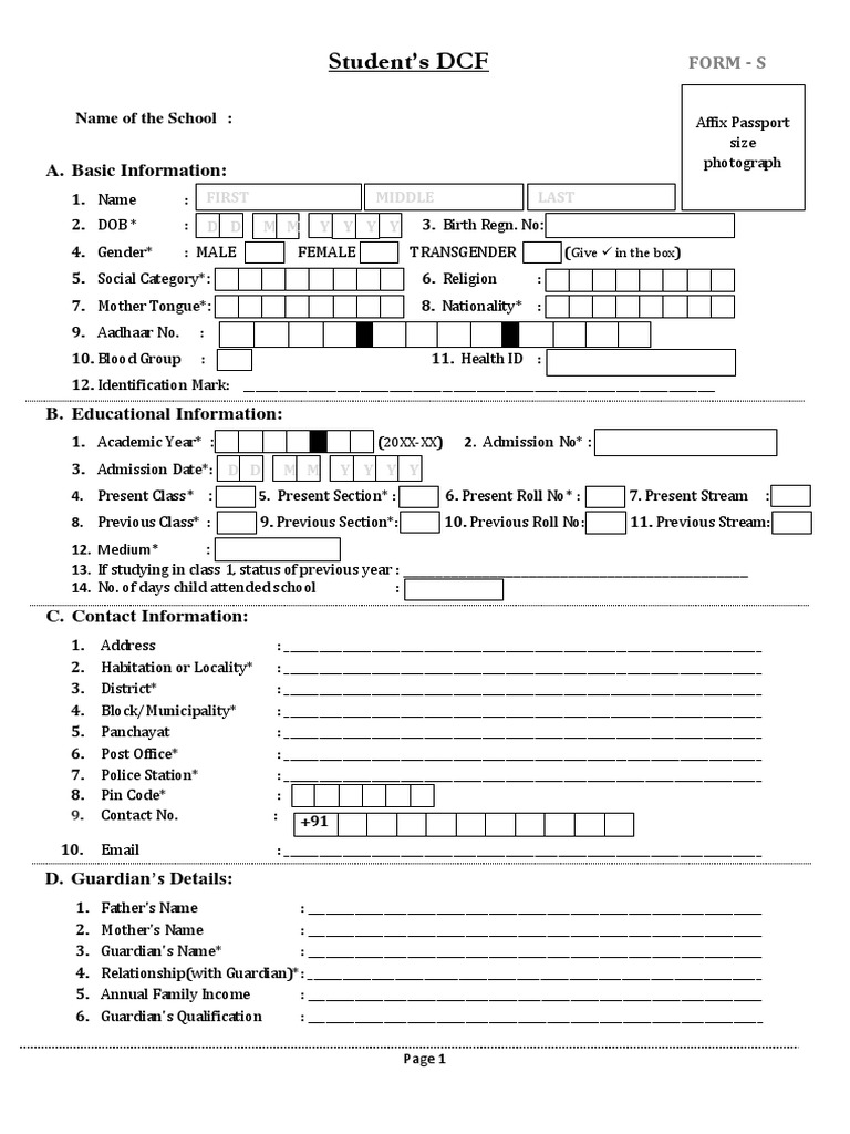 Banglarshiksha Form | PDF
