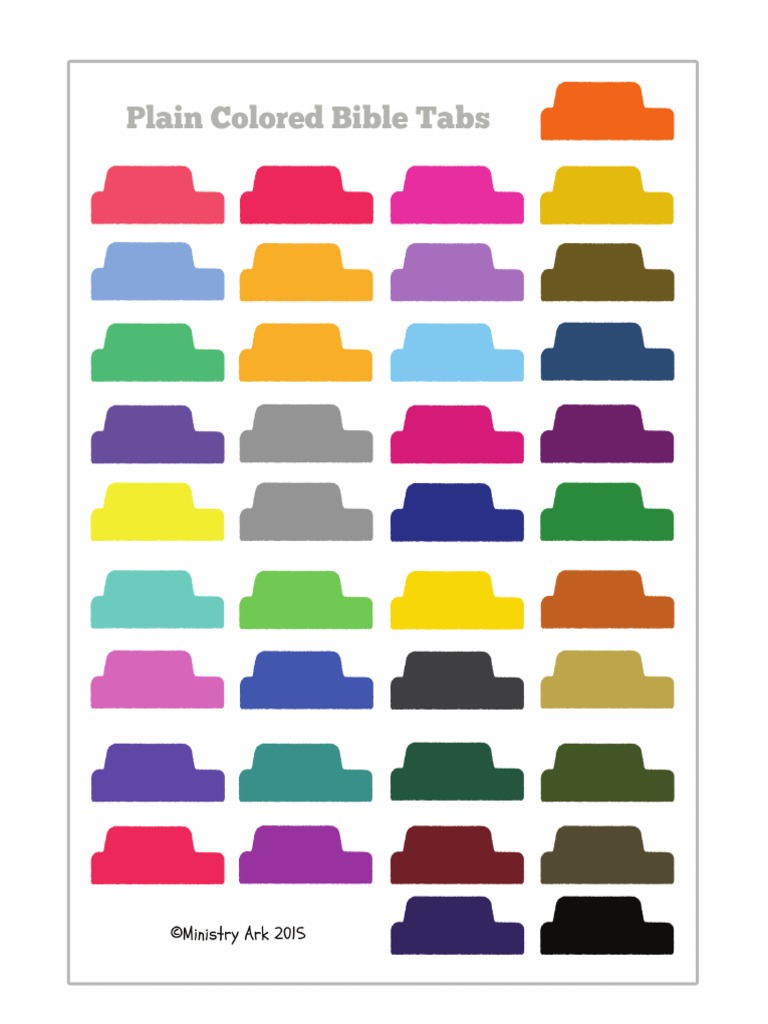 Plain Colored Bible Tabs | PDF