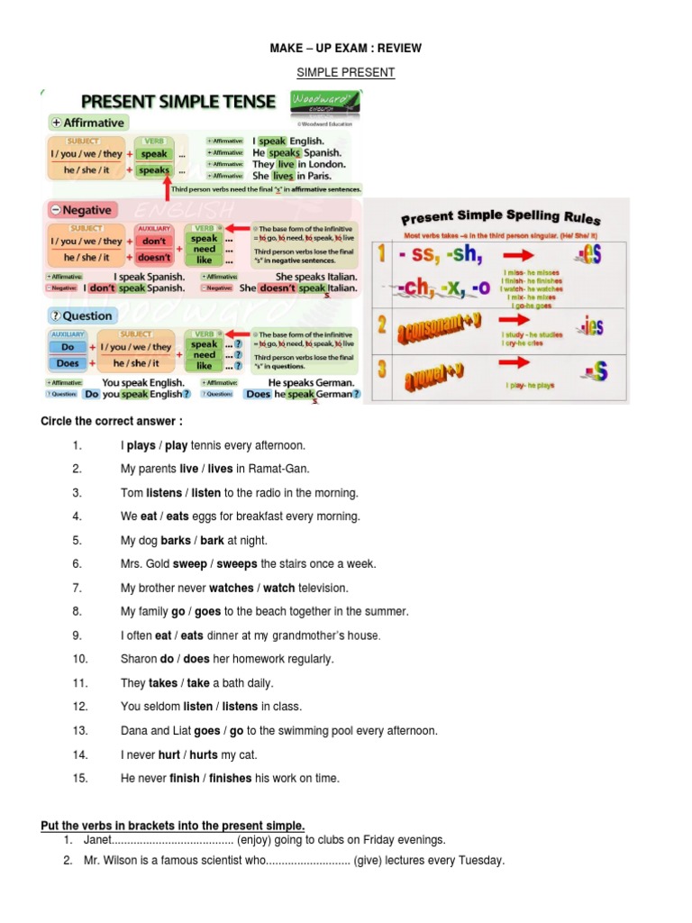 Make Up Exam - 5to | PDF