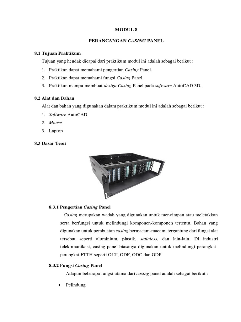 Modul 8 - Perancangan Casing Panel | PDF
