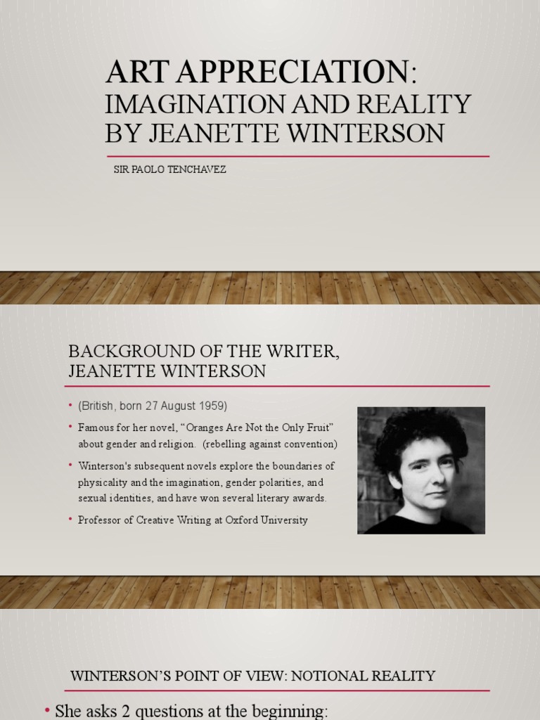 Art App 03 Imagination and Reality by Jeanette Winterson | PDF | Reality | Cognitive Science