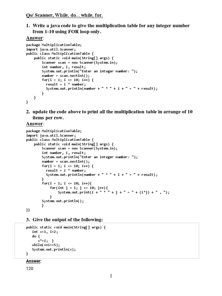2 - 2nd Lecture While Do While For With Answers | PDF | Software ... 2 - 2nd Lecture While Do While For With Answers | PDF | Software ...