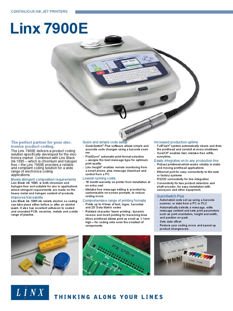 Linx 7900e Datasheet Web Mp41203 04 | PDF