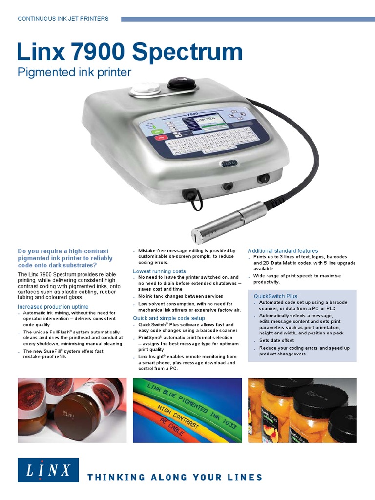 Linx 7900 Spectrum Web Mp42143 03 | PDF | Printer (Computing) | Barcode