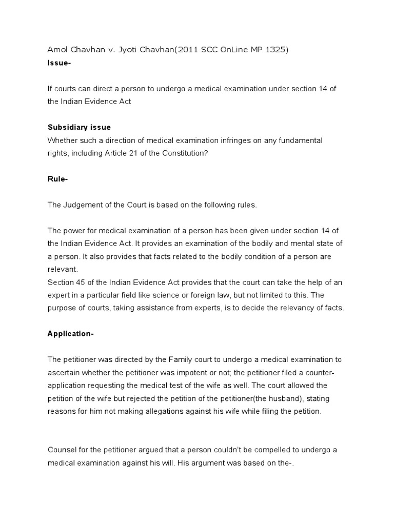 Indian Evidence Act Case Analysis-Dhiman Roy-Final Draft | PDF