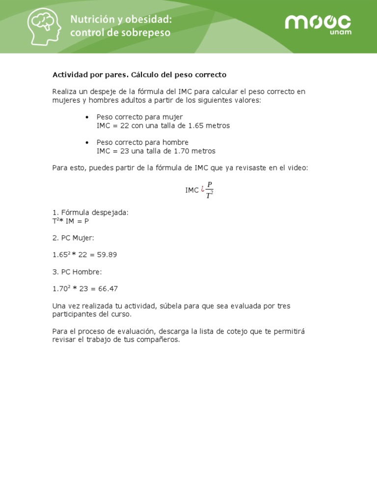 Calculo IMC | PDF