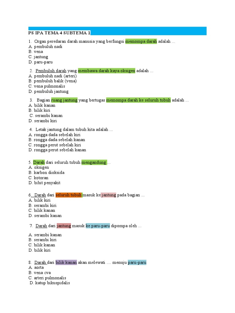 Ps Ipa Tema 4 Subtema 1 | PDF | Seni & Disiplin Bahasa | Seni