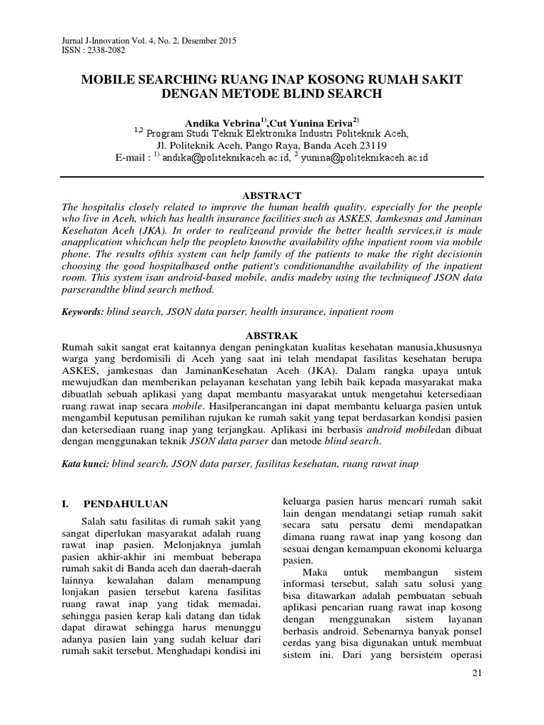 Jurnal Blind Search | PDF