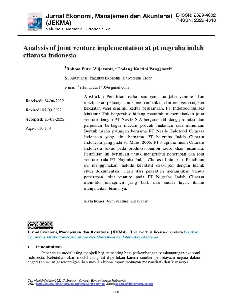 06 39 JEKMA 20221023 Jurnal+Ekonomi+Manajemen+Akuntansi | PDF