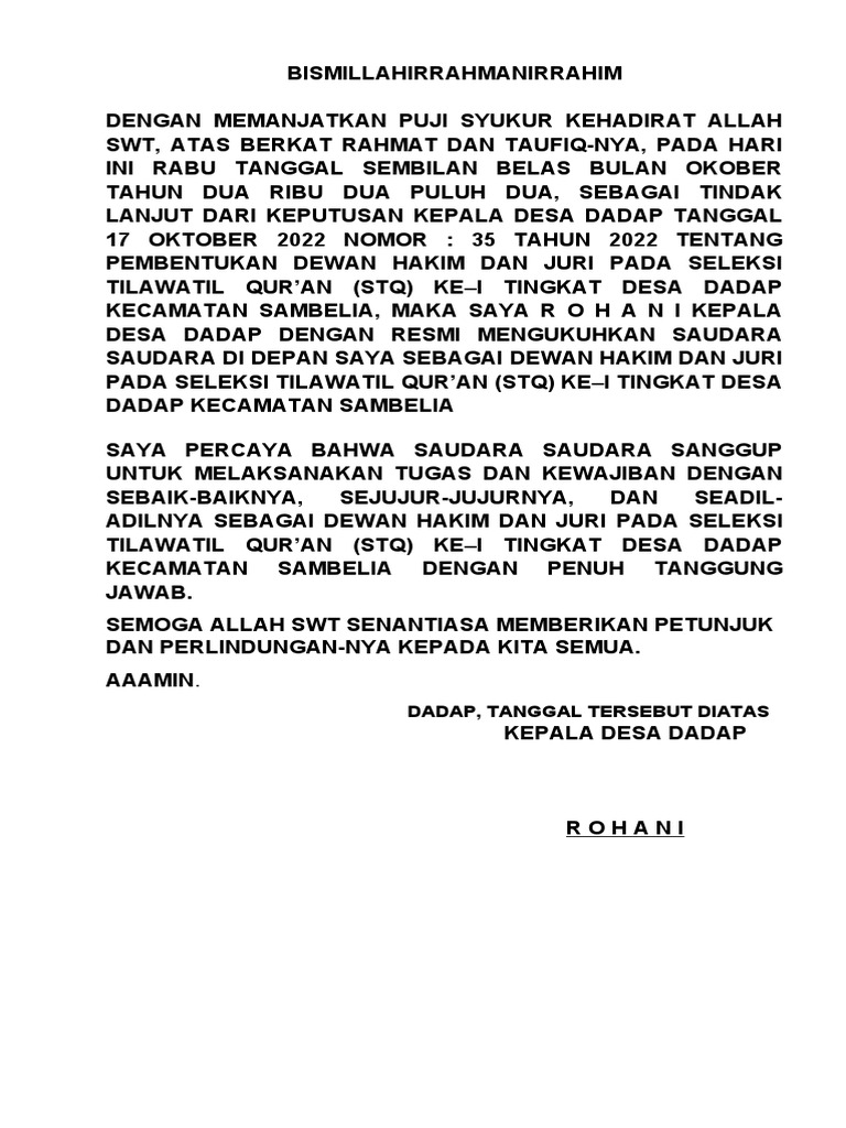 Naskah Pengukuhan | PDF