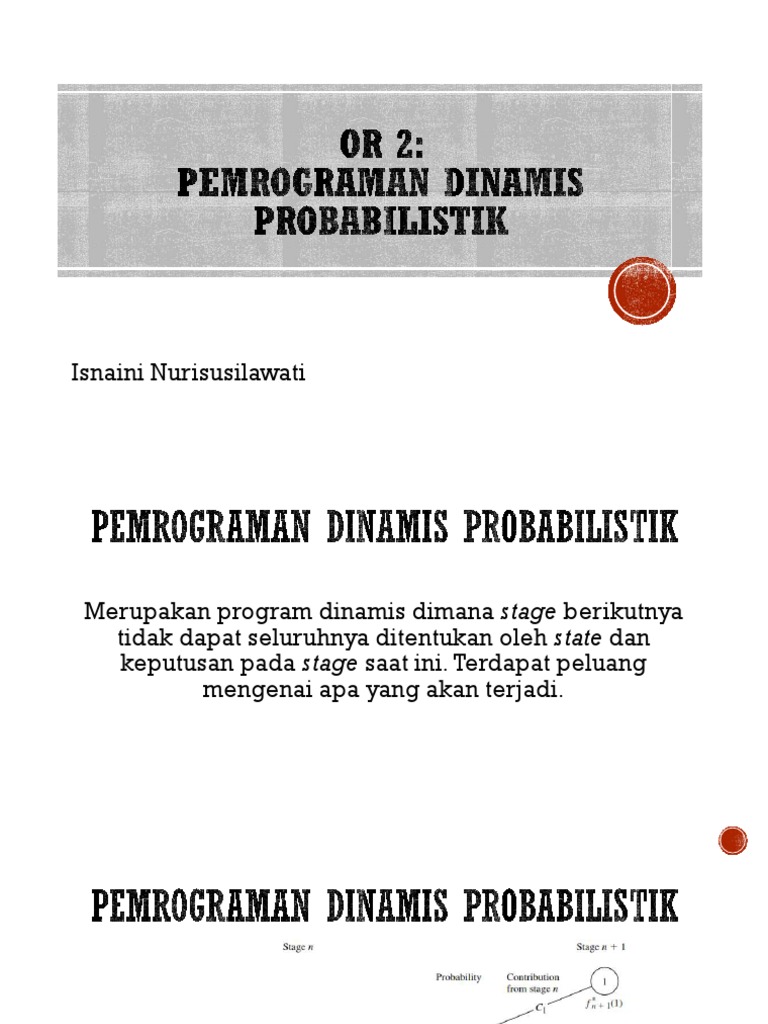 Or 8 Pemrograman Dinamis Probabilistik | PDF