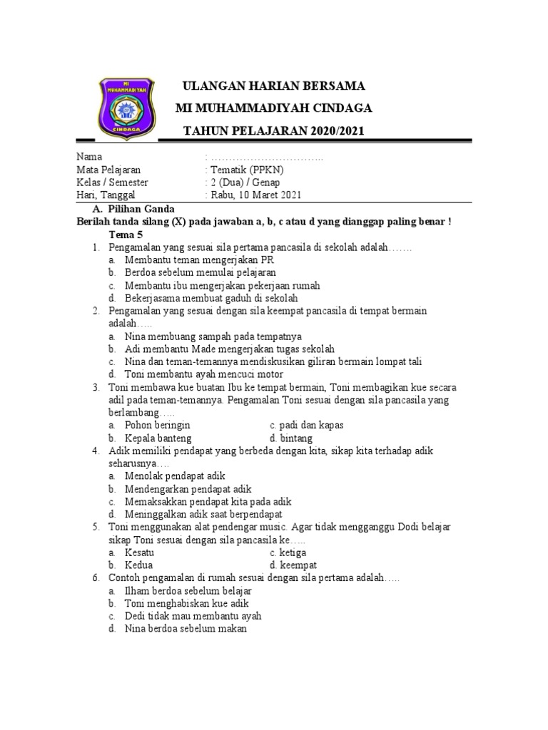 UHB PPKN SMT 2 | PDF | Griya & Taman