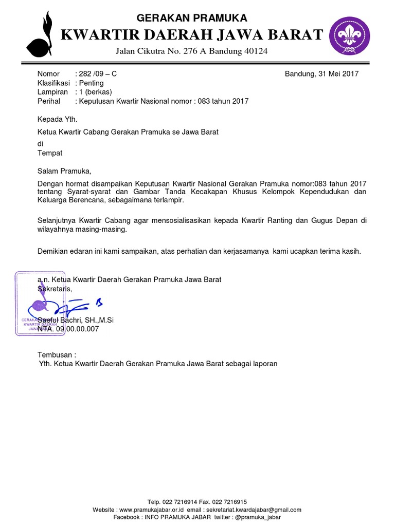 Edaran Jukran TKK Keluarga Berencana PDF | PDF | Olahraga & Rekreasi ...