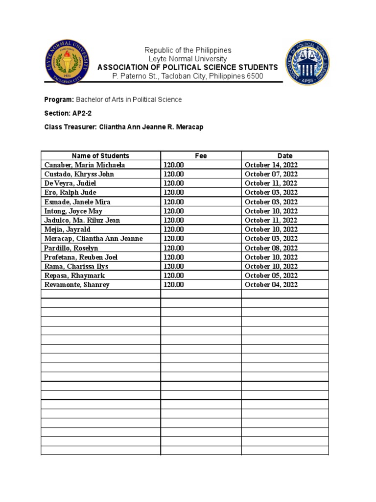 Ap2 2 Collection Form | PDF